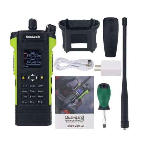 HAMGEEK APX W VHF UHF Walkie Talkie Dual Band Radio With Dual PTT Duplex Working Mode
