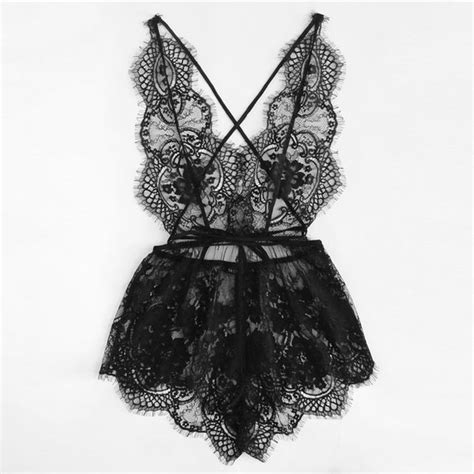 Womens Summer Deep V Neck Lace Sleepwear Zorket Zorket