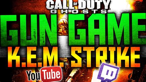 Cod Ghosts Gun Game Kem Strike Youtube Vs Twitch Youtube