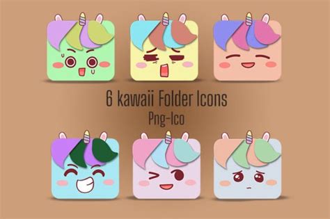 Kawaii Folder Icons Graphic By Ruba Alash Creative Fabrica
