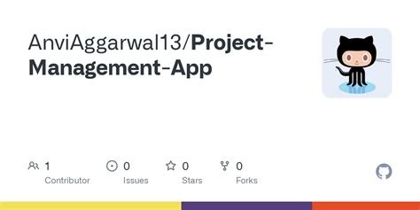 GitHub AnviAggarwal Project Management App