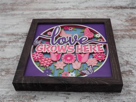 Sunflower Home Layered Paper Art Shadow Box