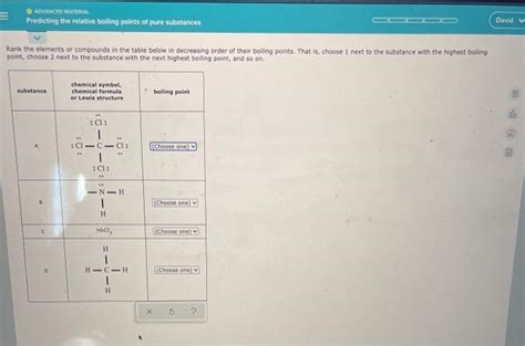 Solved Advanced Material Predicting The Relative Boiling Chegg