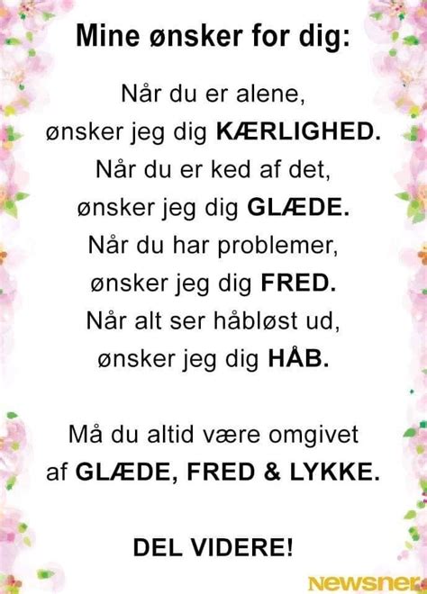 A Poem Written In German With Pink Flowers And Green Leaves On The Bottom Right Corner