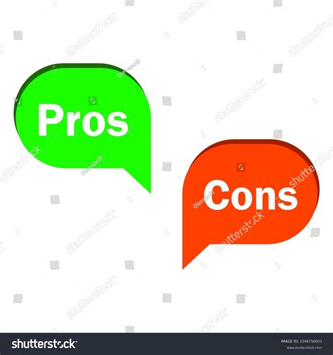 Pros Cons Flat Style Check Mark Stock Vector Royalty Free 2248750603