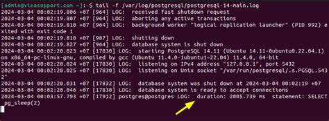 Tìm kiếm và log câu SQL bị chậm trên PostgreSQL VinaSupport