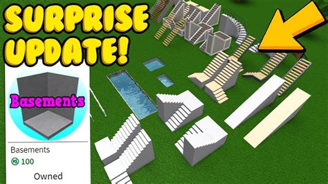 Surprise Bloxburg Update New Stairs Basement Gamepass Pools