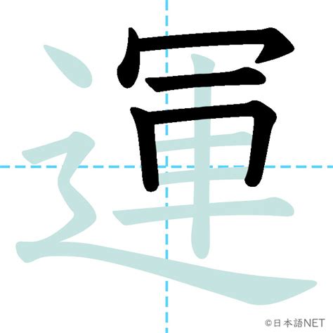 【jlpt N4漢字】「運」の意味・読み方・書き順 日本語net