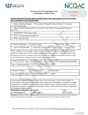 Fillable Online EXAMPLE COH Form EXAMPLE COH Form Fax Email Print PdfFiller