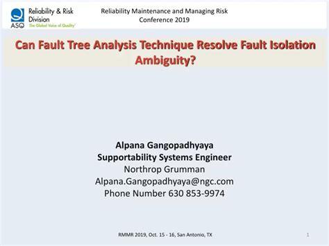Ppt Can Fault Tree Analysis Technique Resolve Fault Isolation Ambiguity Powerpoint