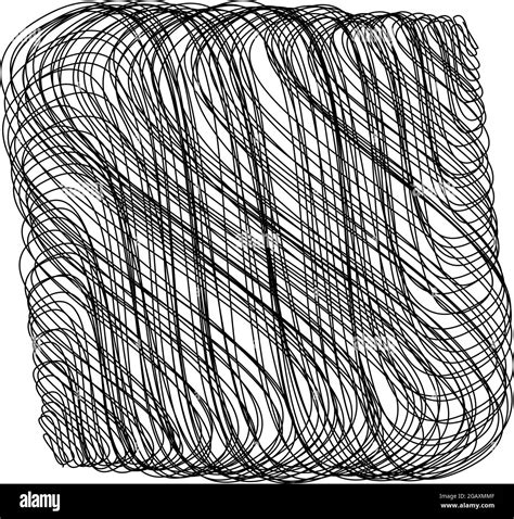 Square Rectangle Scribbling Sketchy Sketch Doodle Lines Element Random Wavy Billowy Waving