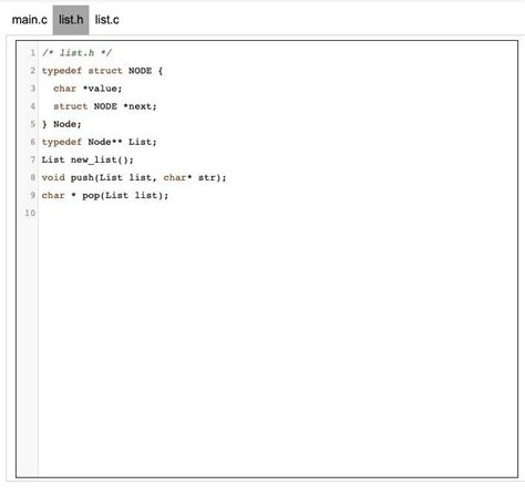 Solved Implement A Linked List In C This Is Part 7 In A Chegg Com