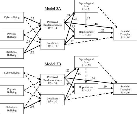 Model 3 Test Of The Combined Model Solid Lines Represent Significant