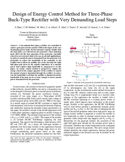 Pdf Design Of Energy Control Method For Three Phase Buck Type