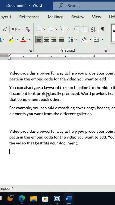 How To Generate To Generate Random Text In Ms Word Short Tutorial Youtube