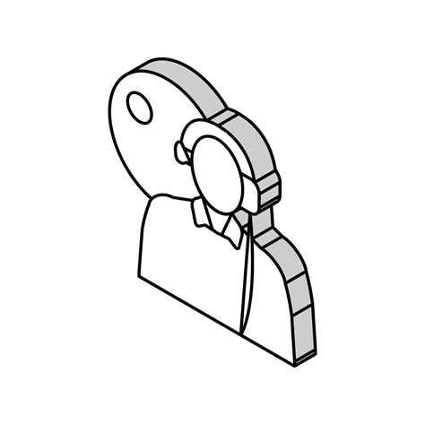 Hearing Assessment Audiologist Doctor Isometric Icon Vector