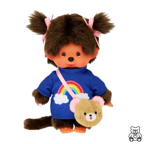 Peluche Monchhichi sac 18cm Peluches Pas Chères