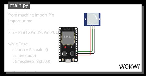 Sensor De Movimiento Wokwi ESP32 STM32 Arduino Simulator