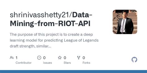 GitHub Shrinivasshetty Data Mining From RIOT API The Purpose Of This Project Is To Create A