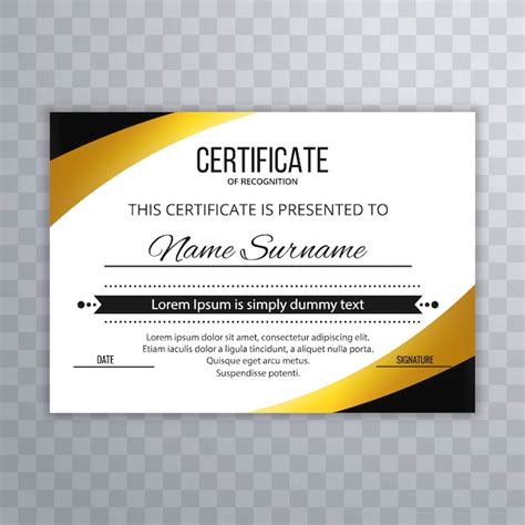 Design Moderno Fundo Modelo De Certificado Vetor Premium