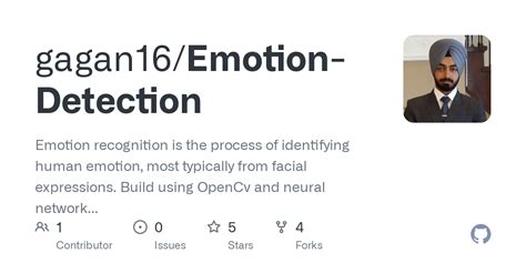 Github Gagan Emotion Detection Emotion Recognition Is The Process Of Identifying Human