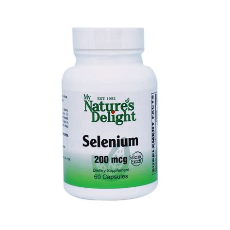 Selenium 200 Mcg 60 Caps My Nature S Delight