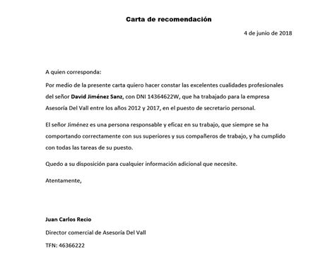 Cartas De Recomendacion Carta Carta De Recomendacion Pastoral Como Se