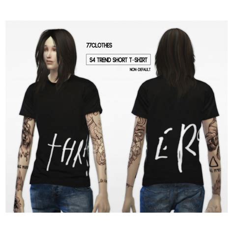 77clothes S4 Trend Short T Shirt The Sims 4 Catalog