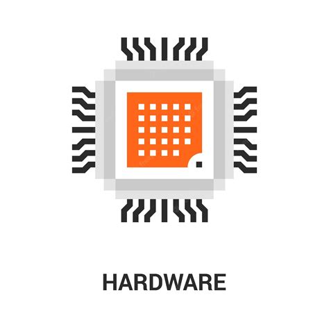 하드웨어 아이콘 개념 프리미엄 벡터