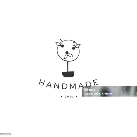 수 제 토 피아 나무와 벡터 라벨 템플릿 손으로 그린 고립 된 그림 가정 생활에 대한 스톡 벡터 아트 및 기타 이미지 가정 생활 개체 그룹 검은색 Istock