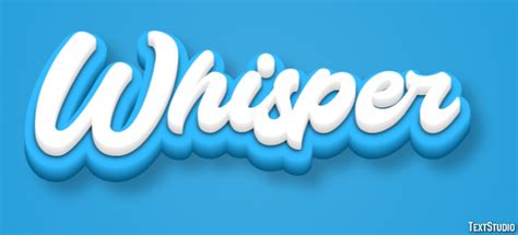 Whisper Blue 3d Text Effect Generator