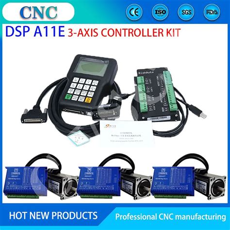 Richauto Dsp A11e Cnc 컨트롤러 키트 휴대용 3 축 모션 컨트롤러 원격 조각 및 절단 Nema23 하이브리드