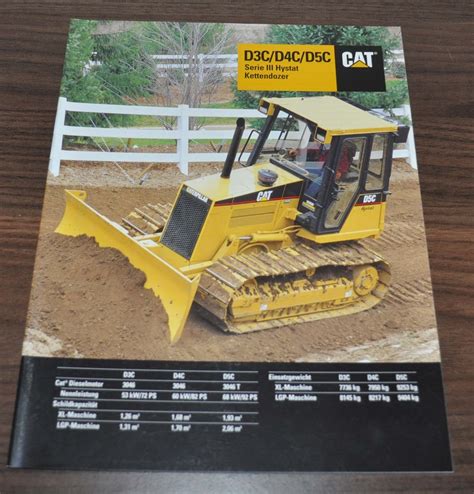 Caterpillar D3c D4c D5c Hystat Kettendozer Dozer Tractor Brochure