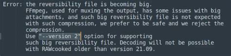logs recommend use of version 2 for excess non zero padding data