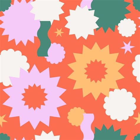 Premium Vector Geometric Abstract Shapes Seamless Pattern