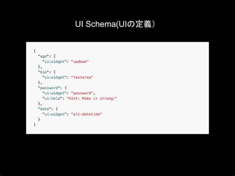 react jsonschema formについて PPT