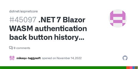 7 blazor wasm authentication back button history behavior still