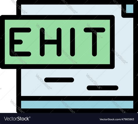 Cms Ehit Icon Flat Royalty Free Vector Image Vectorstock