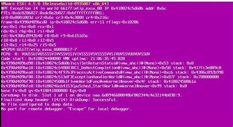 Vmware Pf Exception Purple Screen Virtualization Spiceworks Community