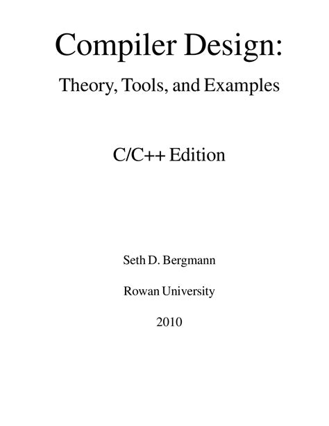 Compiler Design Theory Tools And Examples Study Notes Compiler Design Docsity