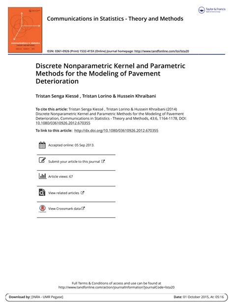 Pdf Discrete Nonparametric Kernel And Parametric Methods For The