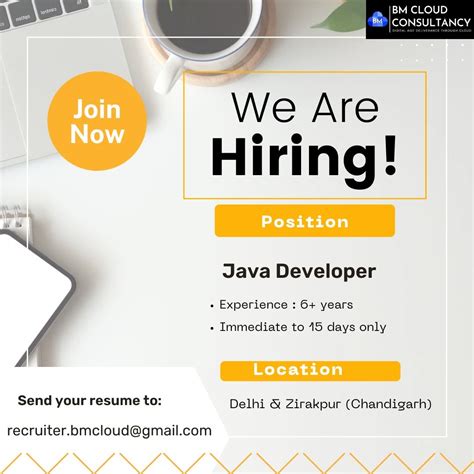 Hiring Javadeveloper Immediate Strong Excellent Javadeveloper