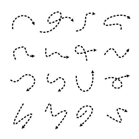 Premium Vector Hand Drawn Dotted Arrows Collection