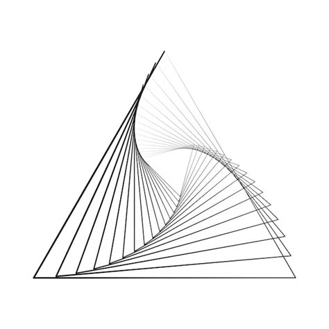 Premium Vector Design Element Triangle Curved Line Shape Abstract