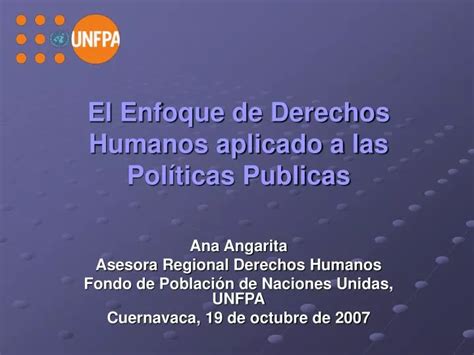 Ppt El Enfoque De Derechos Humanos Aplicado A Las Políticas Publicas