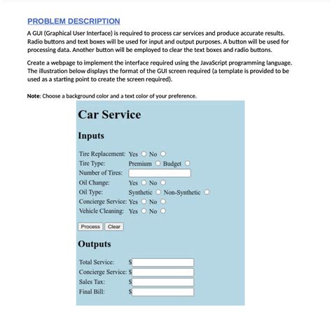 Solved Problem Description A Gui Graphical User Interface Chegg