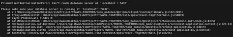 Prismaclientinitializationerror Cant Reach Database Server At `localhost``5432`