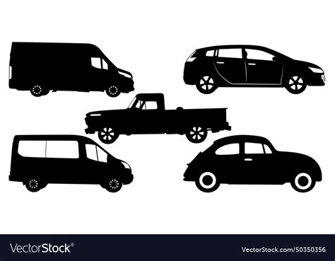 vehicle silhouettes royalty free vector image vectorstock