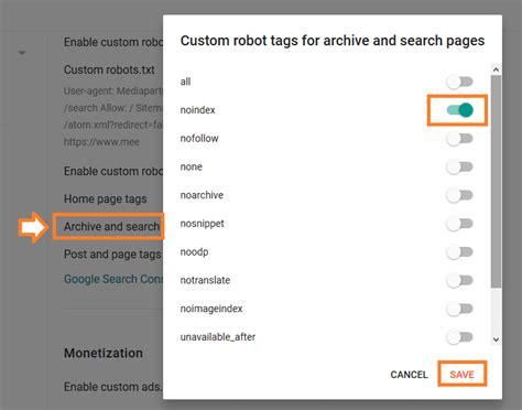 how to set up custom robots header tags in blogger