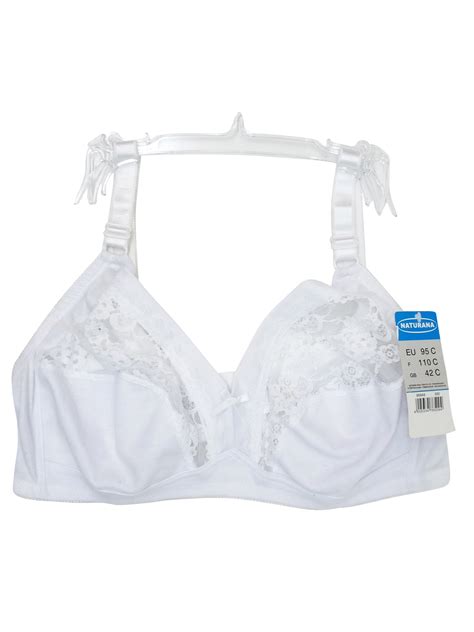 Naturana Naturana White Floral Lace Full Cup Bra Size 34 To 46 B